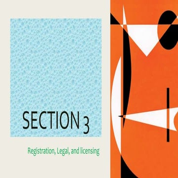 Entrepreneurship section 3- legal procedures | PPTX