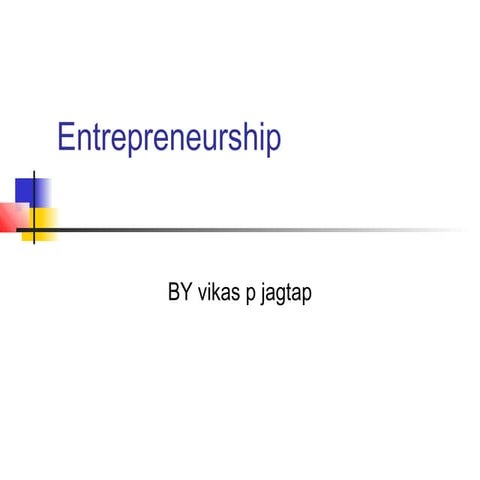 powerpoint presentation on Entrepreneurship | PPT