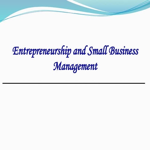 ENTERPRENEURSHIP lecture note unit three | PPTX