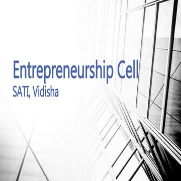 E-cell SATI Vidisha | PPTX
