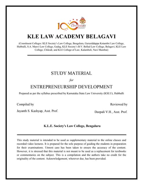 Report on entrepreneurship | PDF