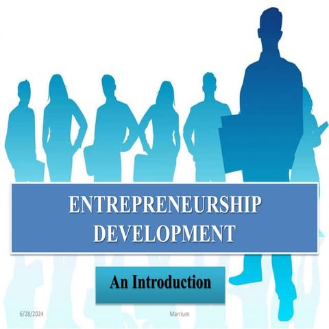entrepreneurship development introduction | PPTX
