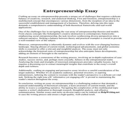 Entrepreneurship Essay.pdf