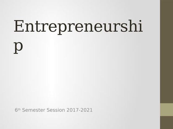 Chapter 1 concept and nature of entrepreneurship | PPT