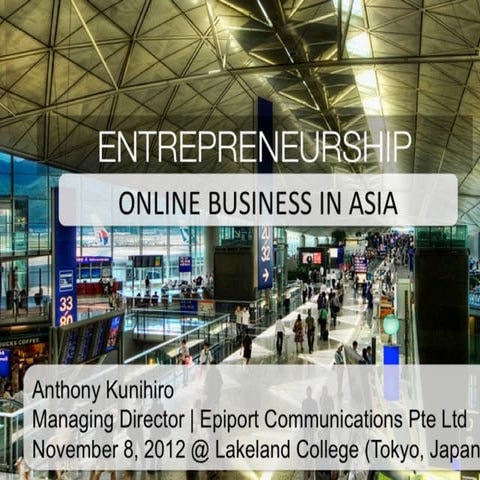 Entrepreneurship in Asia - Online Business | PDF