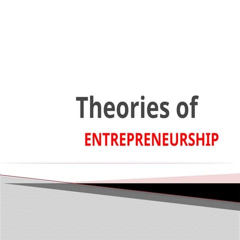 Entrepreneurship Theories, Principles and Concepts | PPTX