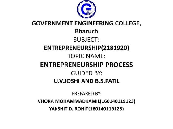 Five Stages of the Entrepreneurial Process.ppt