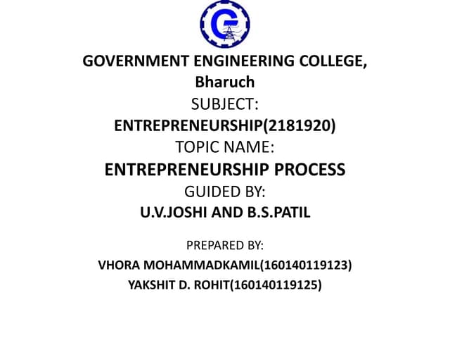 Five Stages of the Entrepreneurial Process.ppt