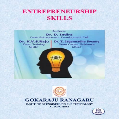 Entrepreneurship Skills.pdf entreneurship | PDF