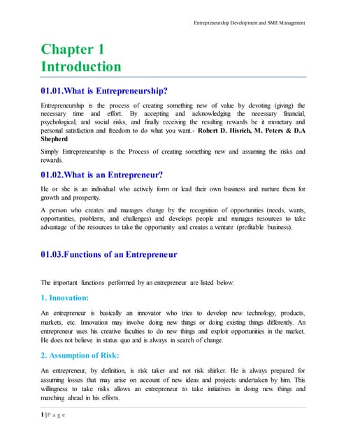 Entrepreneurship Chapter #1.ppt