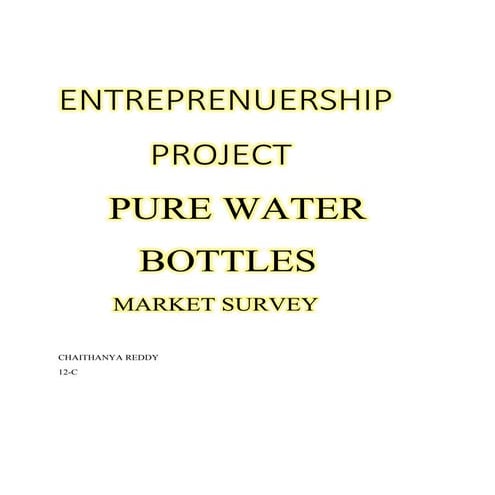 Entreprenuership market survey | PDF