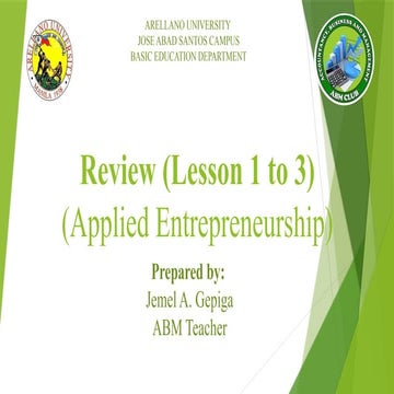 ENTREP REVIEW LESSON 1 TO LESSON 3 .pptx