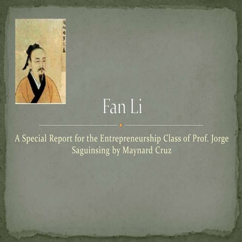 Fan Li Special Report | PPTX
