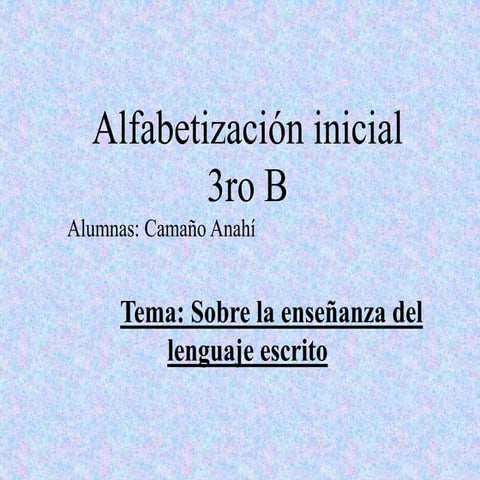 Entrevista alfabetizacion | PPTX