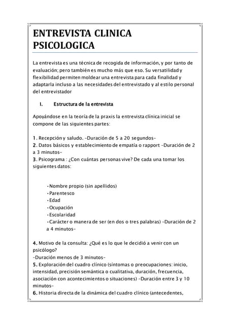 Entrevista Estructurada