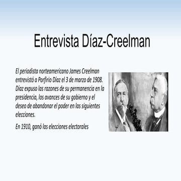 Entrevista díaz creelman | PPTX
