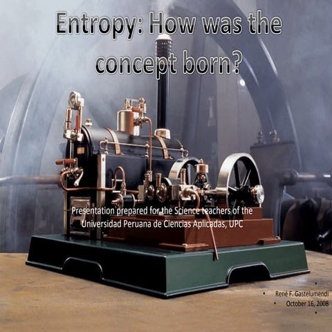 Entropy Origin Of The Concept Ppt