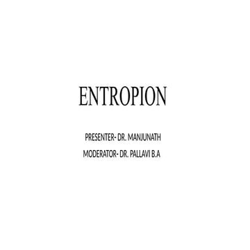 ENTROPION in detailed analysis and management | PPTX