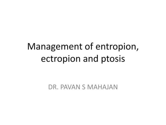 Entropion and its surgical correction | PPT