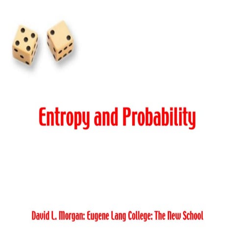 Entropy and Probability | PDF