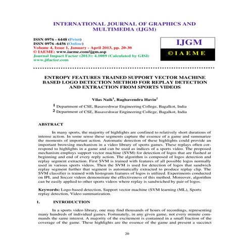 Entropy features trained support vector machine based logo | PDF