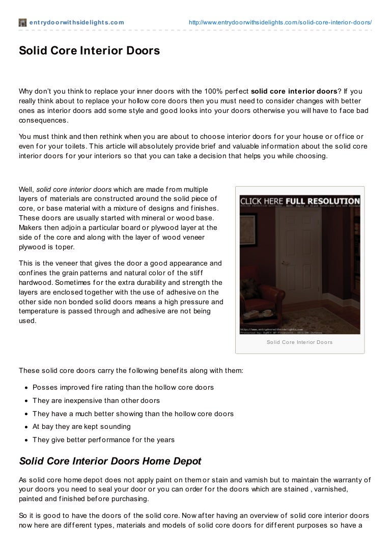 Solid Core Interior Doors