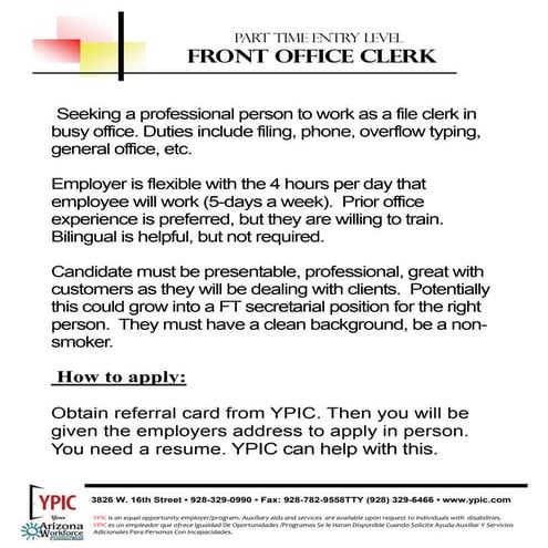 Entry level file clerk job description | PDF