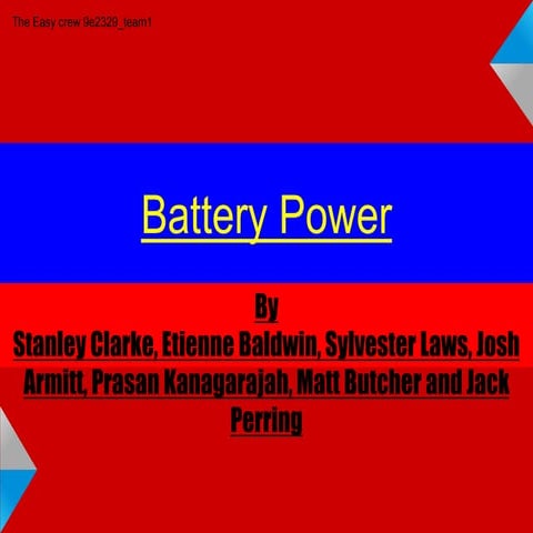 Battery Power presentation | PPT