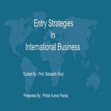 International market entry modes | PPTX