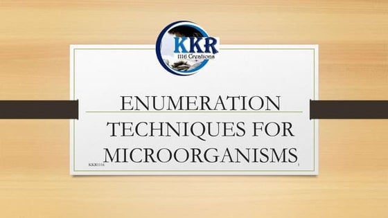 Enumeration methods ppt | PPTX