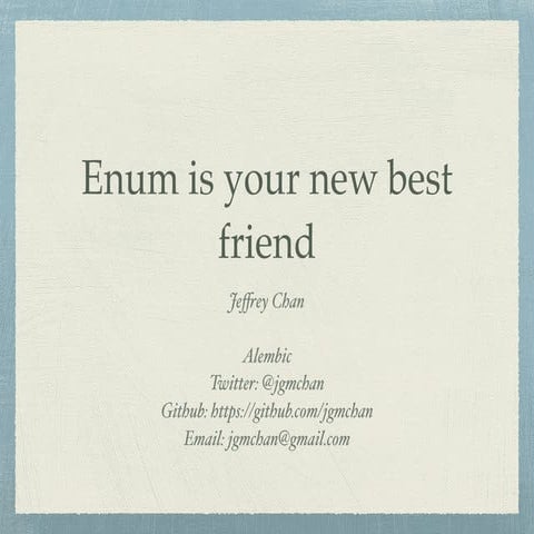 Enum is your new best friend | PDF | Programming Languages | Computing