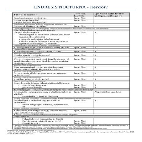Enuresis guideline | PDF