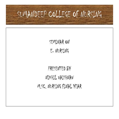 E Nursing Ppt Pdf