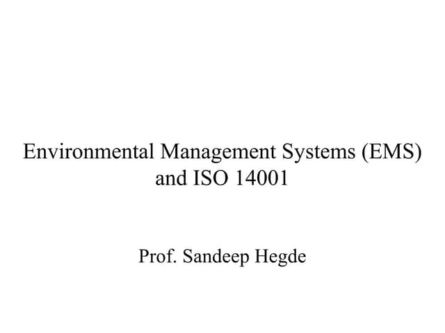Environmental Management Plan | PPTX