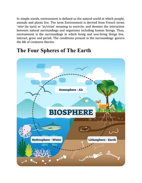 What are the Earth's Four Spheres for Kids | PDF | Geography | Science