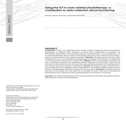 International Classification of Functioning | PDF