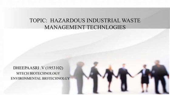 HAZARDOUS WASTE MANAGEMENT---PPT | PPTX