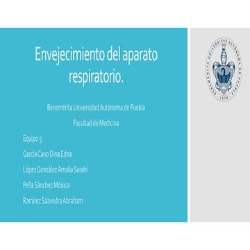 Envejecimiento respiratorio | PPT