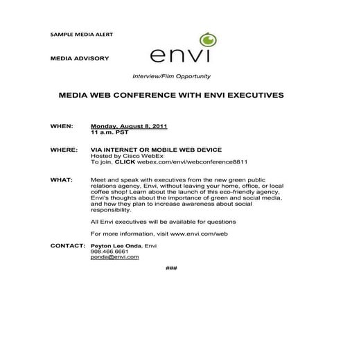 Envi Media Alert | DOCX