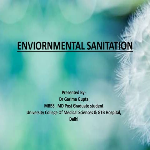 Enviornmental sanitation | PPT
