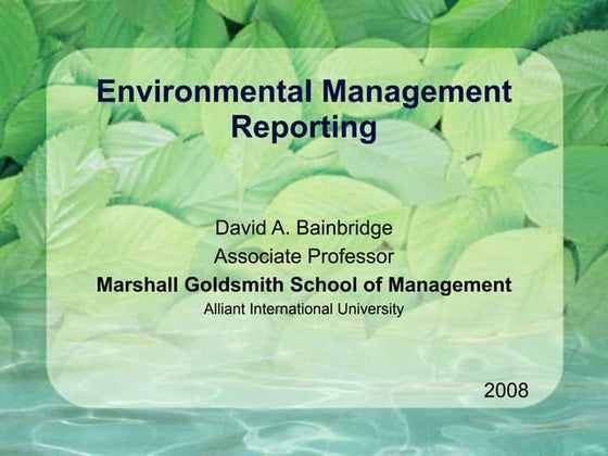 ESG PPT introduction / Sustainability/Environment | PPT