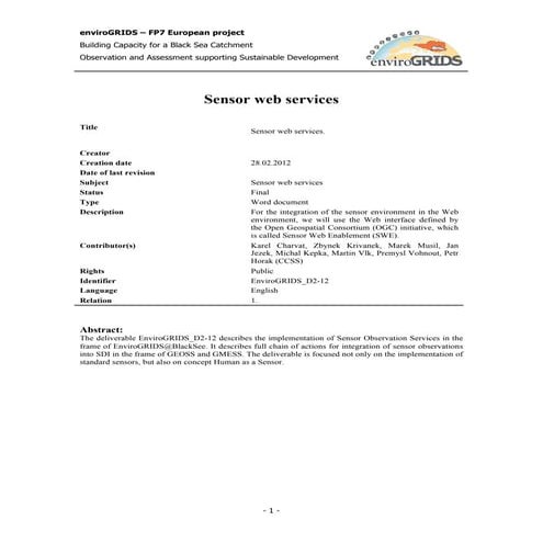 D2.12 Sensor web services | PDF
