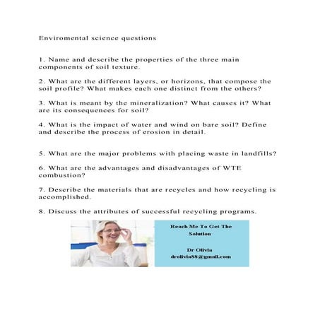 Enviromental science questions1. Name and describe the propert.docx