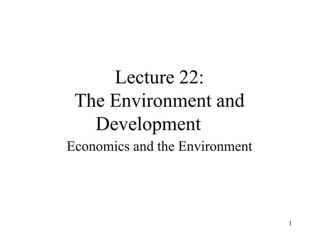 Environment and development(1) | PPTX