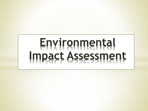 Eia Environmental Impact Assessment In Qatar Pptx