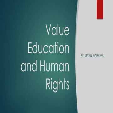 Value Education and Human Rights | PPTX