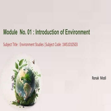 Environment Study Chapter 1, types of Environment | PPTX