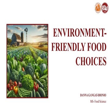 Environment Friendly Food Choices in the Enviroment | PPTX