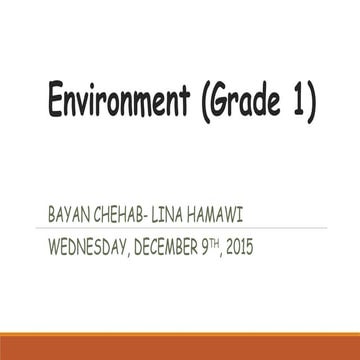 Environment grade 1 | PPT