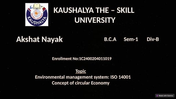 ISO 14001 2015 policy statement example | PDF